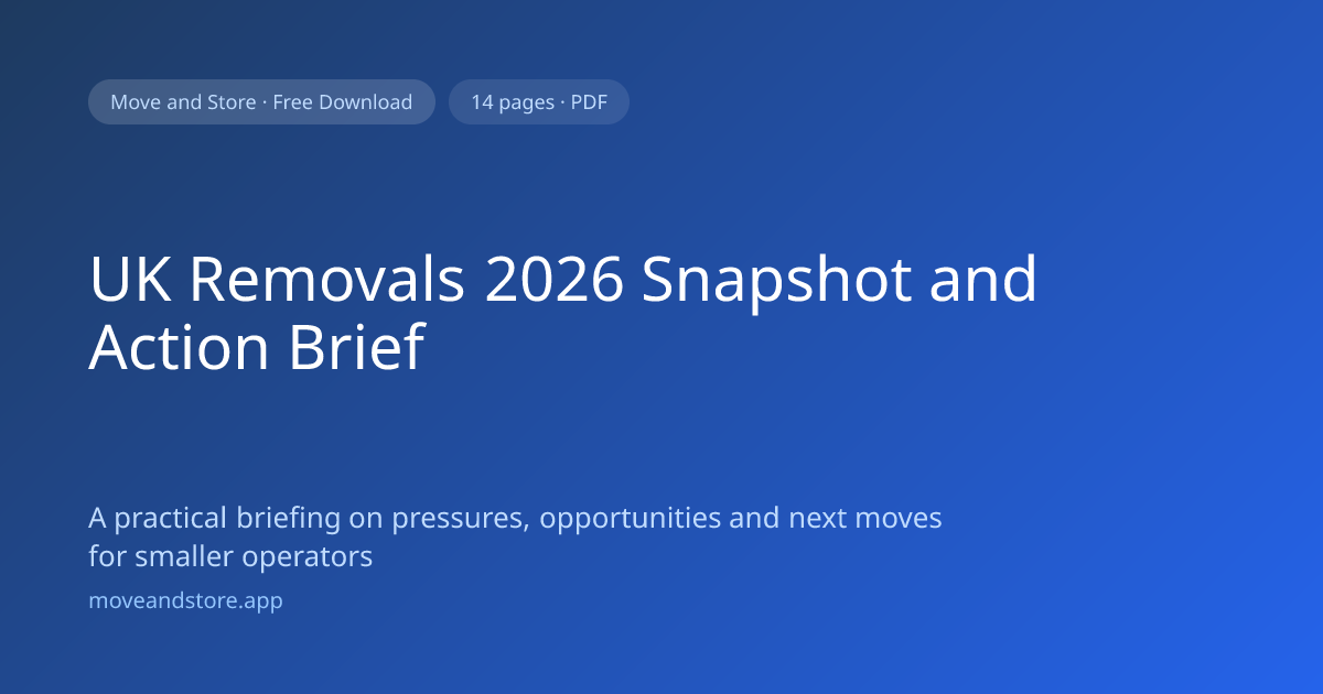 UK Removals 2026 Snapshot and Action Brief: Free Download | Move and Store